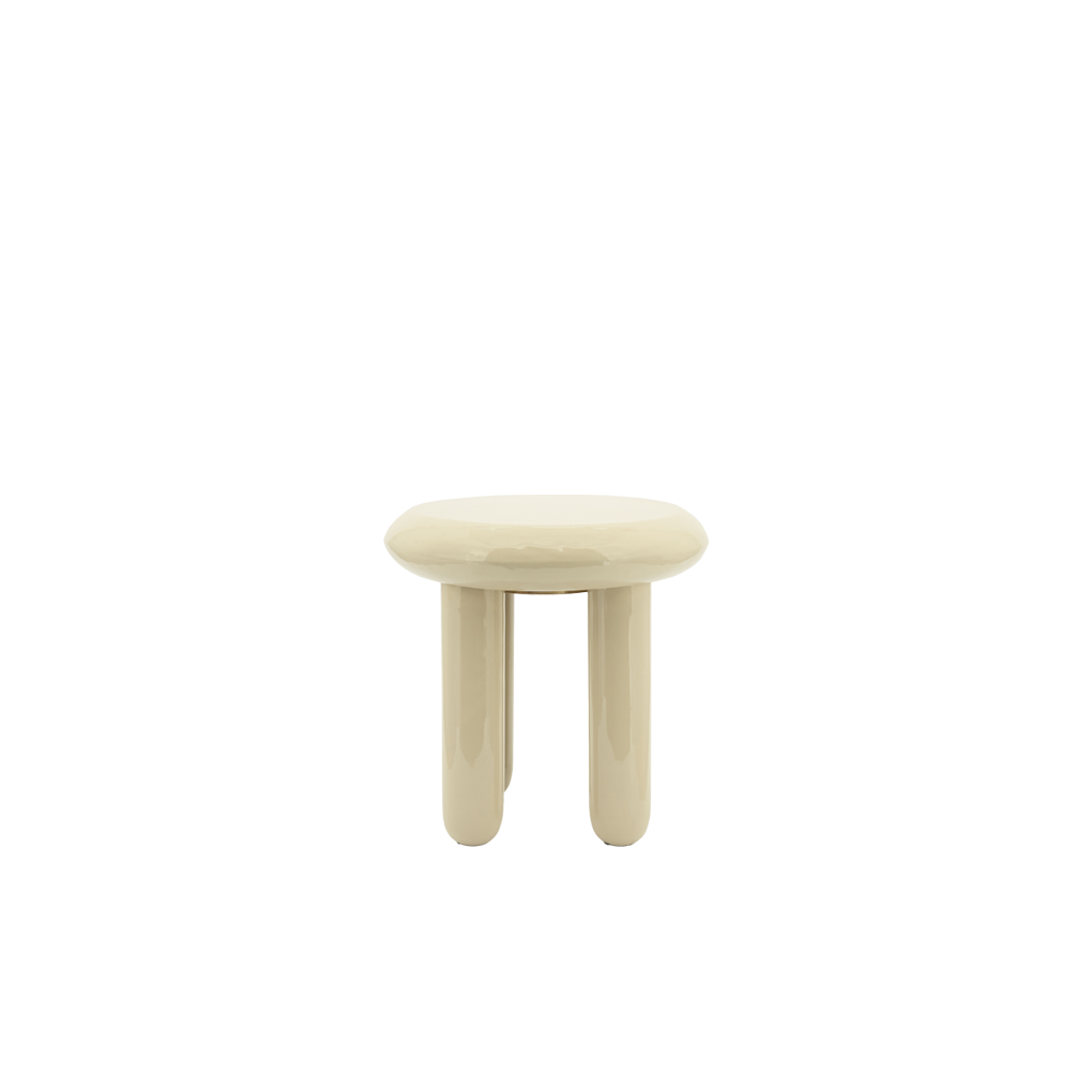 Mesita auxiliar redonda baloon beige – Luzio Concept Store